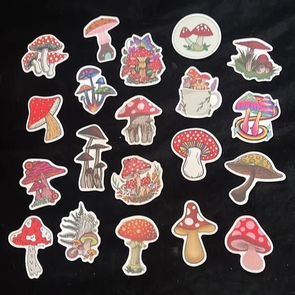 Other | Set Of 2 Mushroom Stickers | Poshmark